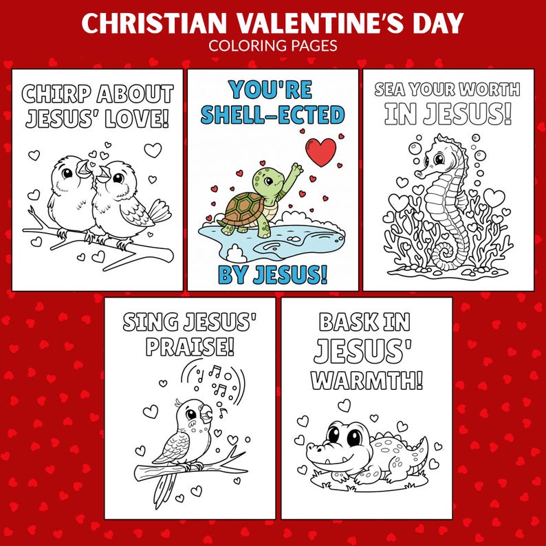 Christian Valentine’s Day Coloring Pages for Kids – Includes Cute ...