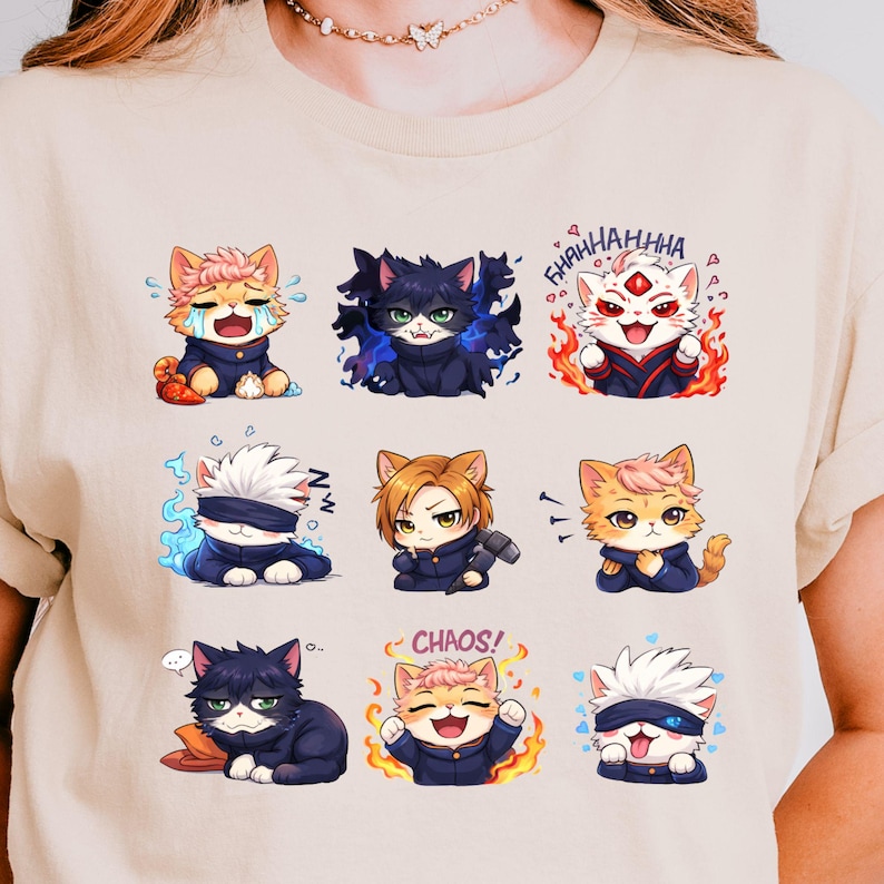 Jujutsu Kaisen Cats Png | JJK Chibi Cats Squad | Anime Cat PNG | Cute ...