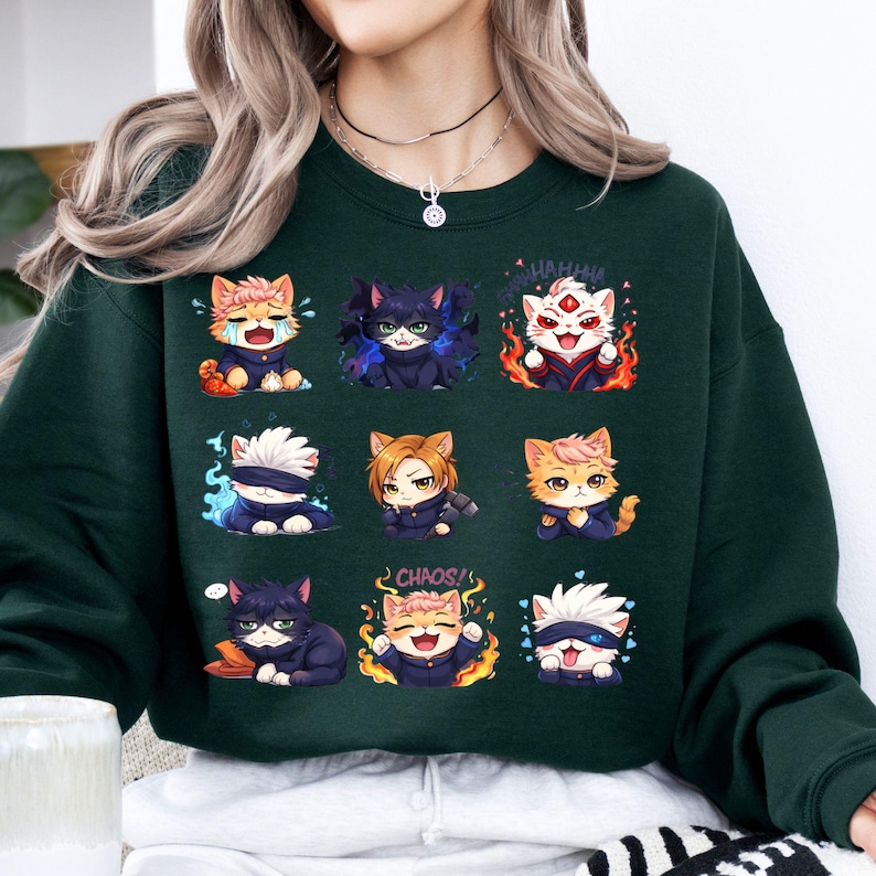 Jujutsu Kaisen Cats Png | JJK Chibi Cats Squad | Anime Cat PNG | Cute ...