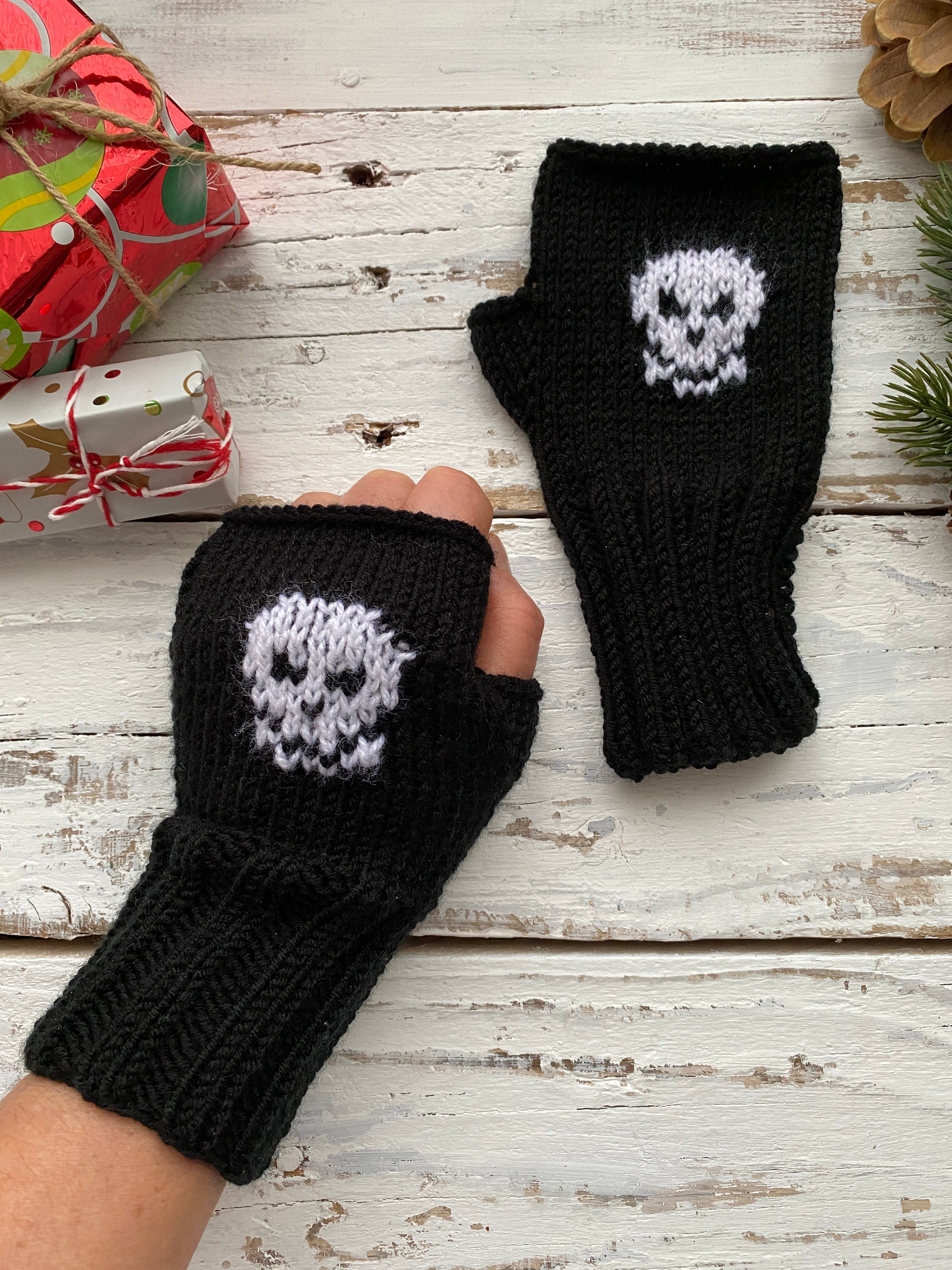 Wednesday Addams, Skull Stitch Gloves, Halloween Costume, Skull ...
