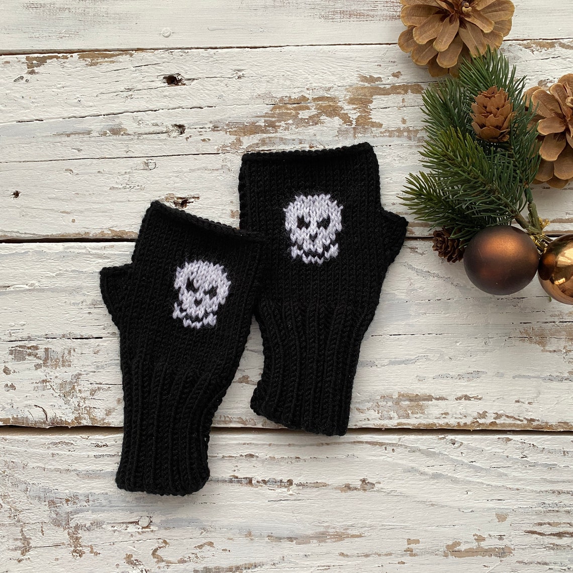 Wednesday Addams Skull Stitch Gloves Halloween Costume - Etsy
