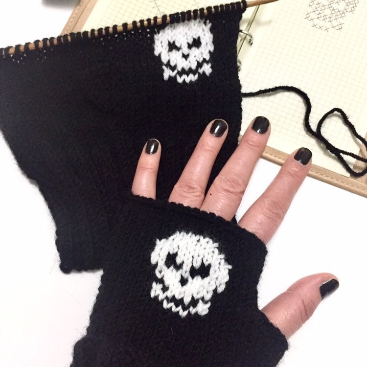 Wednesday Addams, Skull Stitch Gloves, Halloween Costume, Skull ...