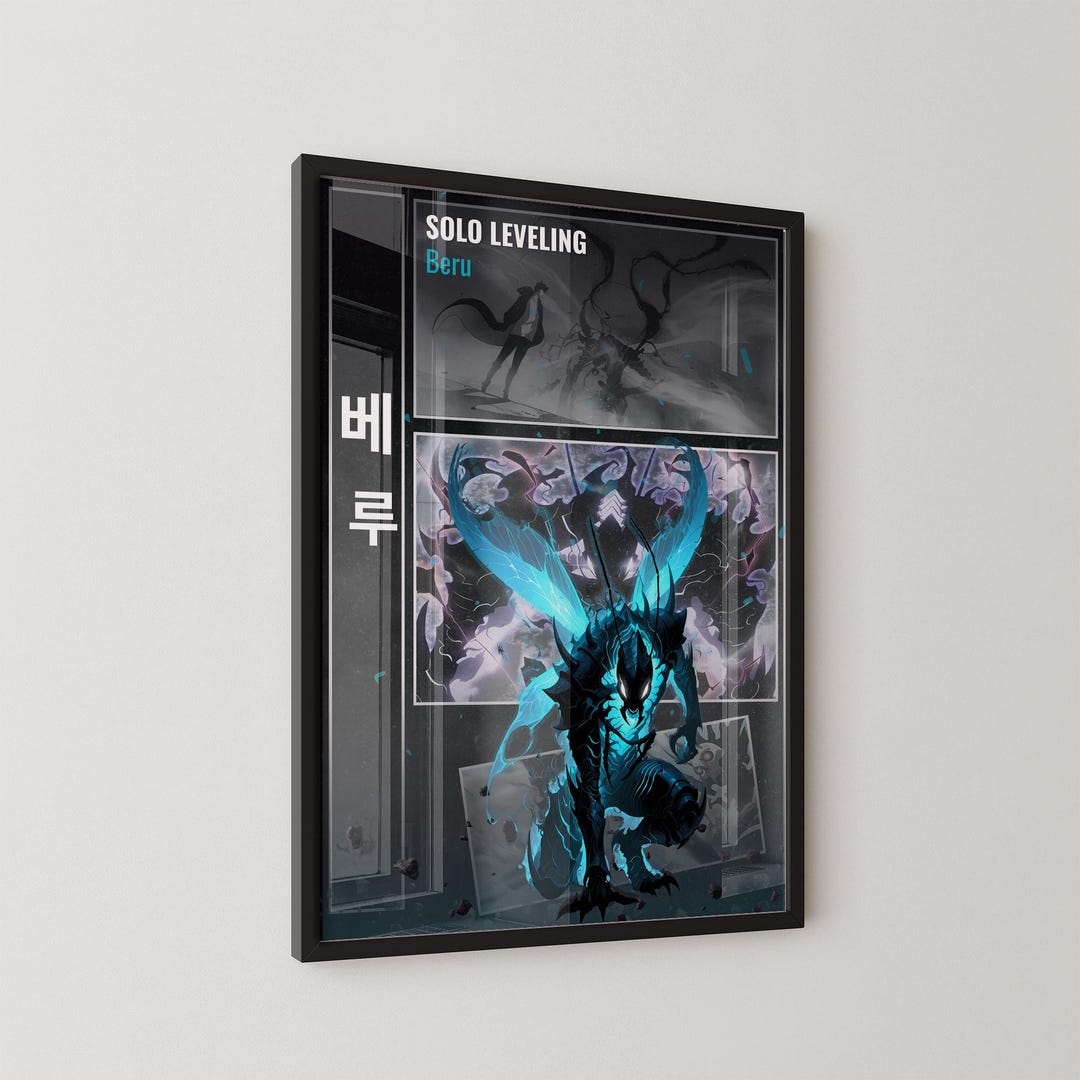 Beru Solo Leveling Poster Shadow Soldier Anime Wall Art Webtoon Manga ...
