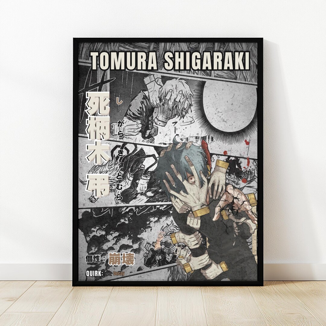 Tomura Shigaraki Decay Quirk Anime Poster BNHA Villain Art My Hero ...