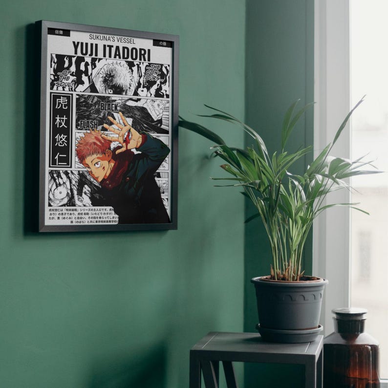 Yuji Itadori Poster: Sukuna's Vessel - Jujutsu Kaisen Anime Print - Etsy