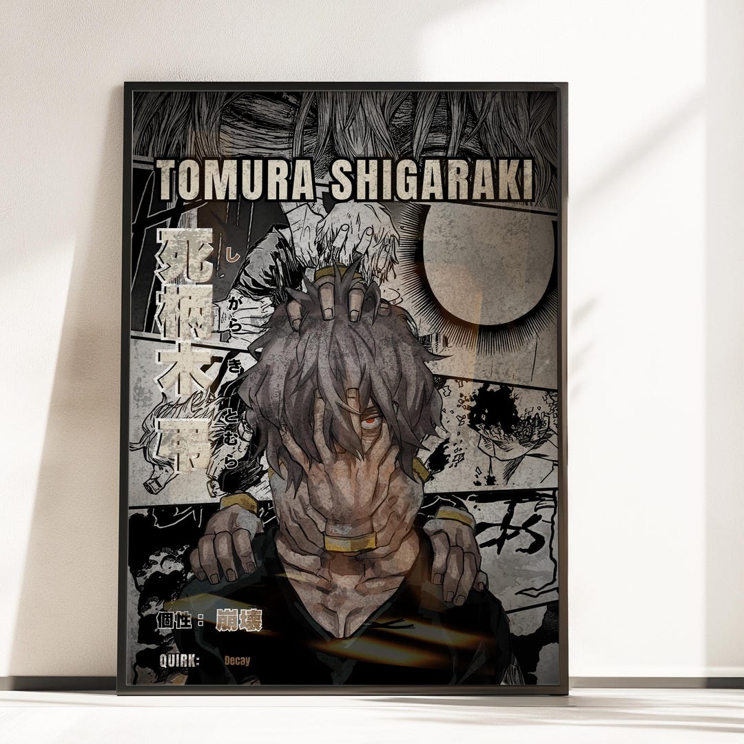 Tomura Shigaraki 'decay' Anime Poster, My Hero Academia Wall Art - Etsy ...