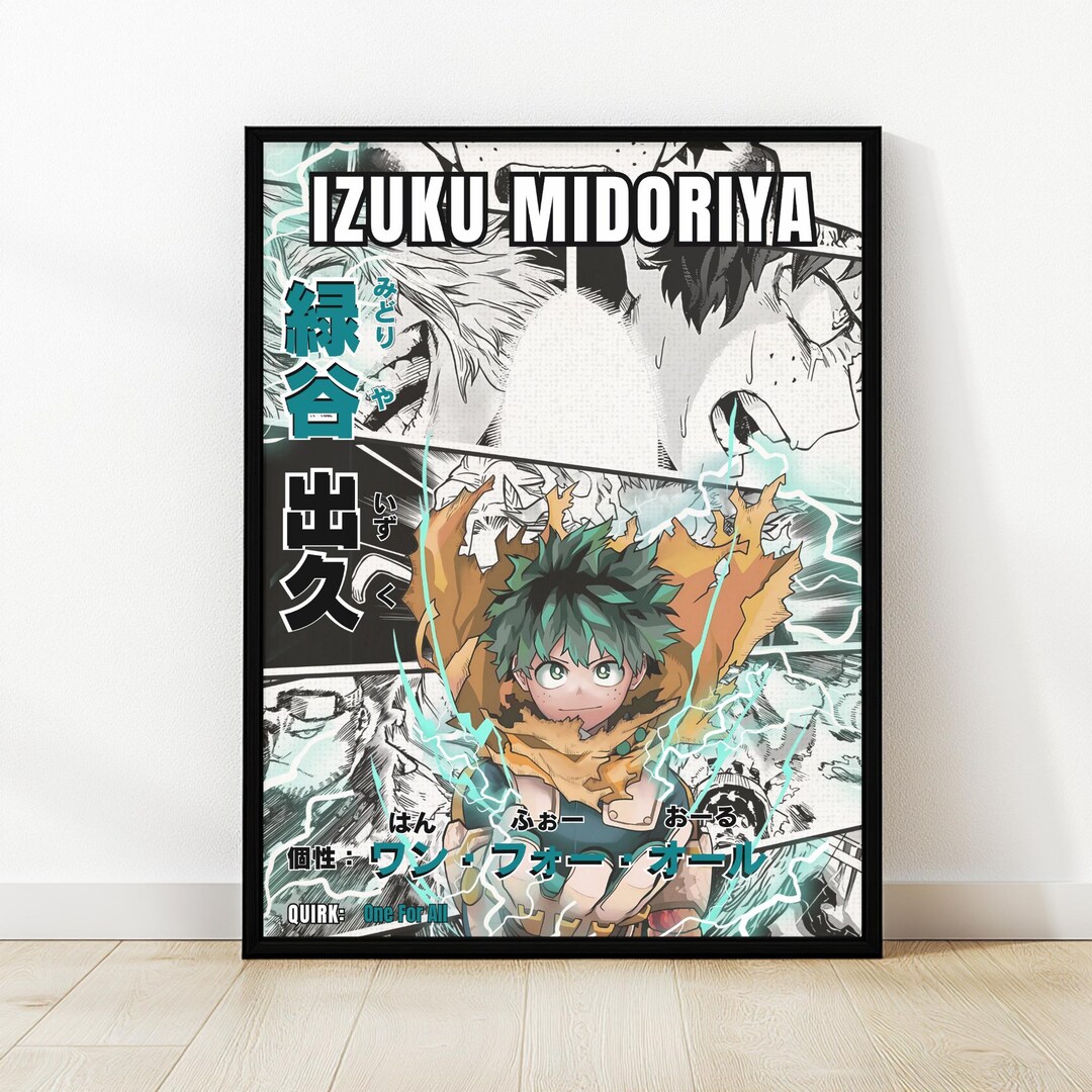 Izuku Midoriya Poster: the Ninth Successor | One for All Legacy Print ...