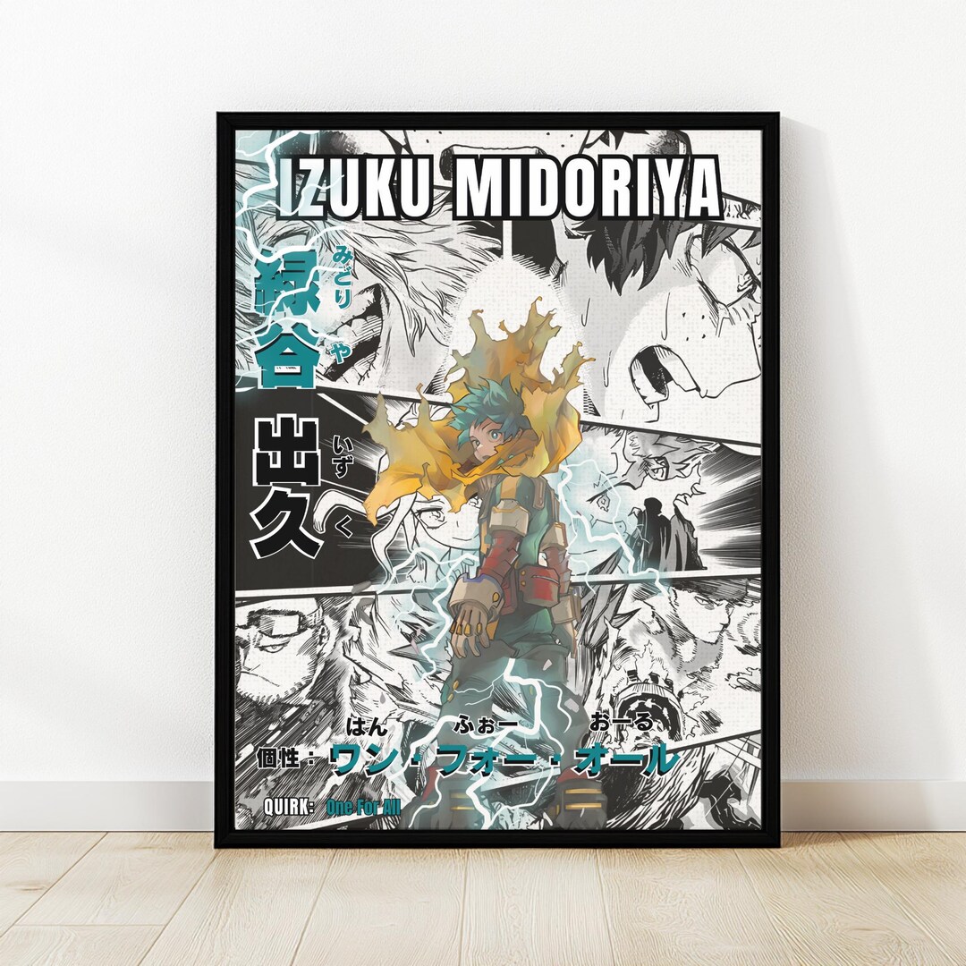 Izuku Midoriya Poster: Awakening of One for All | My Hero Academia Wall ...