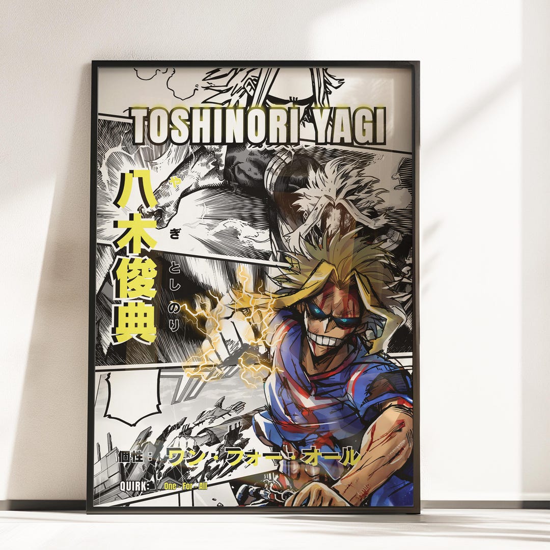 All Might 'united States of Smash' Poster: My Hero Academia Anime Print ...