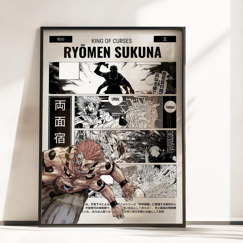 Jujutsu Kaisen Sukuna Manga Panels - Etsy