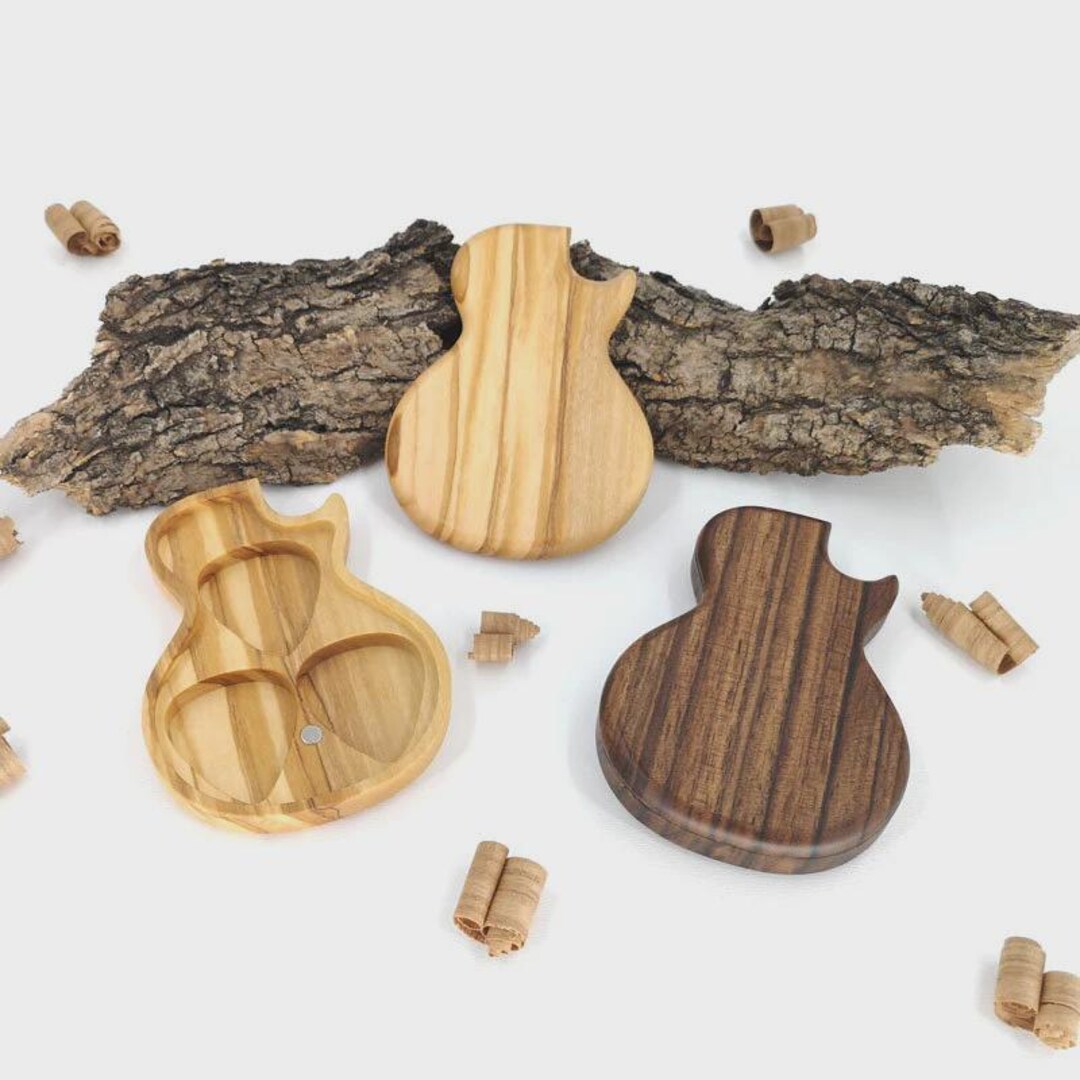 Triple Guitar Pick Holder - Olivewood Pens® - Etsy