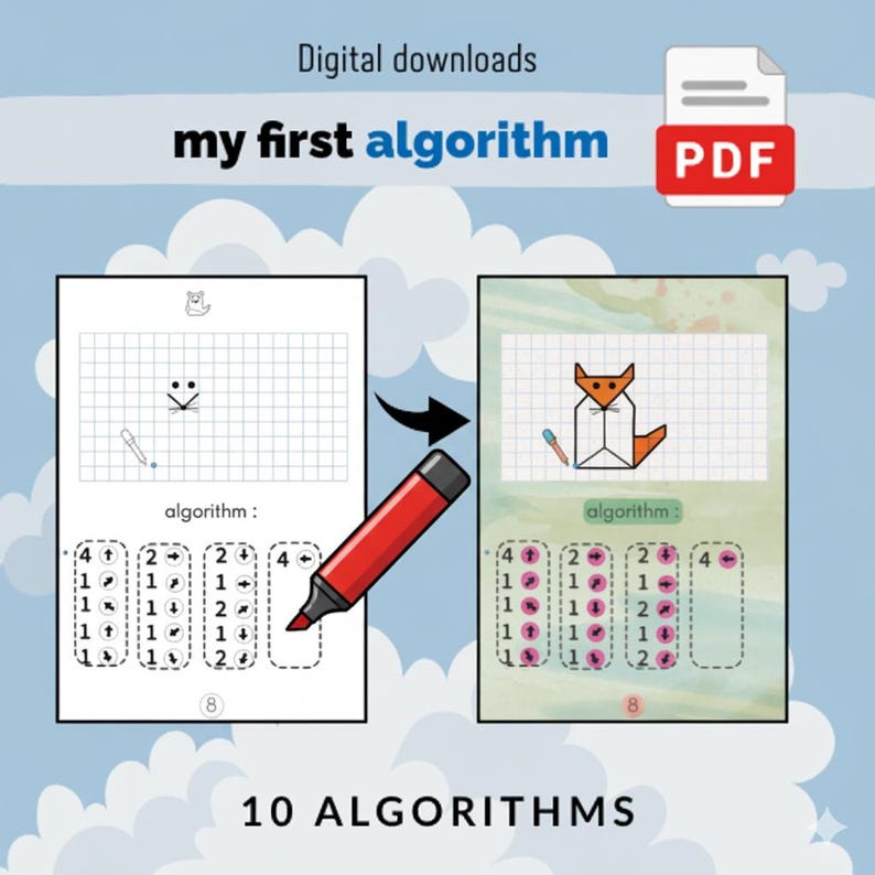 Hojas de trabajo de programación para niños / Juegos de lógica ...