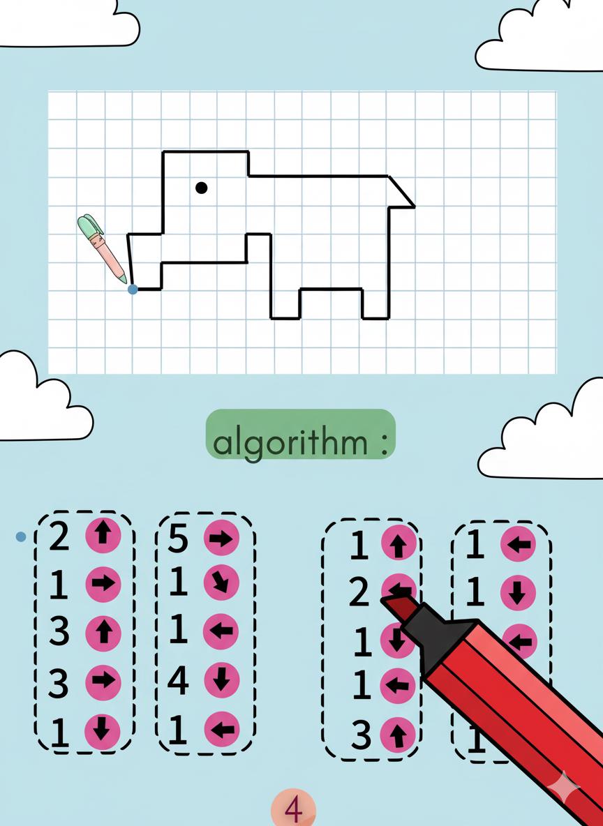 Farm Coding for Kids Worksheets | Printable Logic Games, Algorithm ...