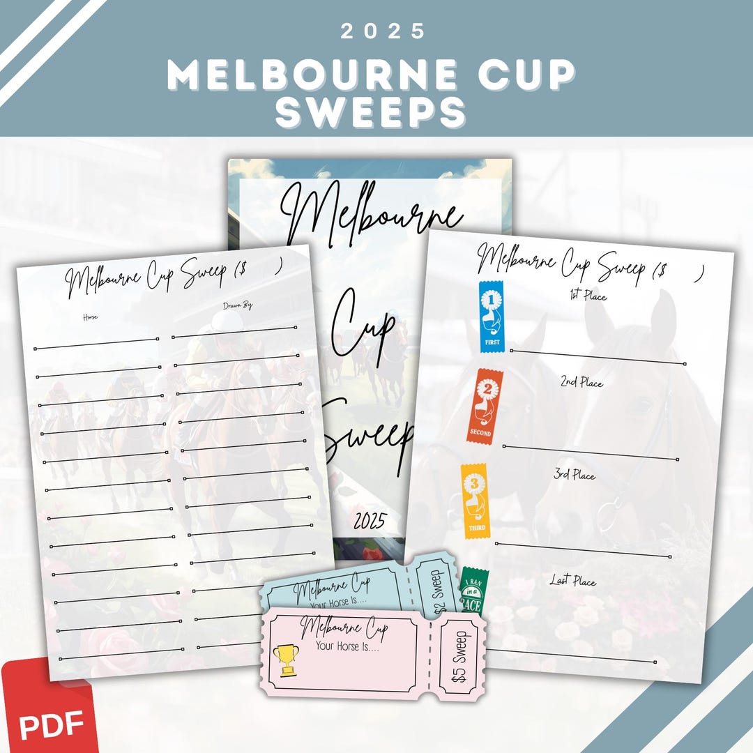 Melbourne Cup Sweep Kit: Office Party Game (digital Download) - Etsy