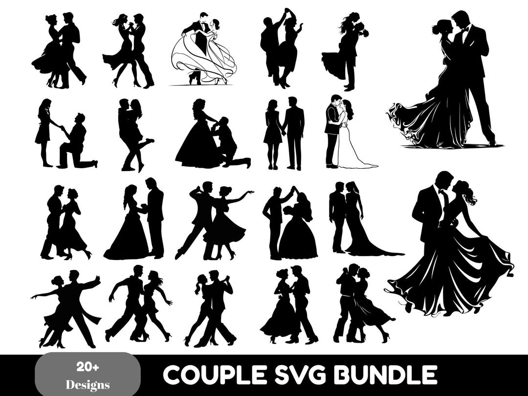 Couple Svg Bundle, Couple Png Bundle,couple Silouette,bride and Groom ...