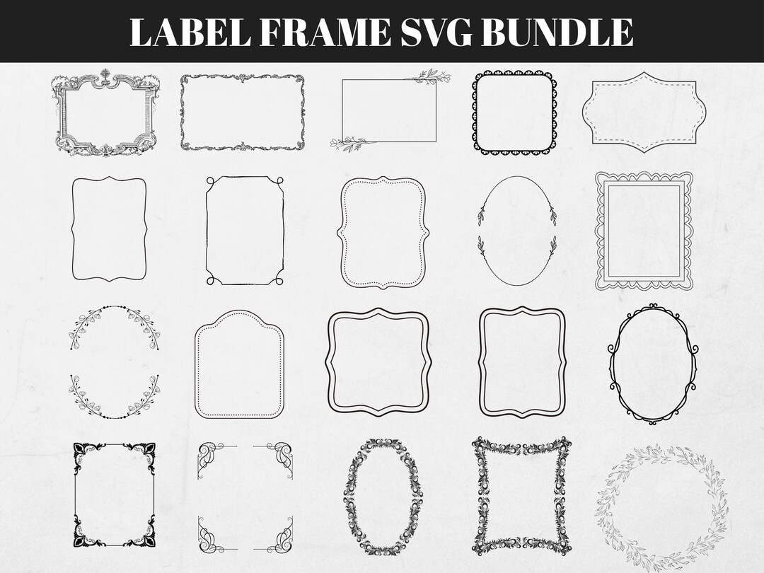 Classic Frames Svg Bundle,decorative Frames,frames Svg Bundle,label ...