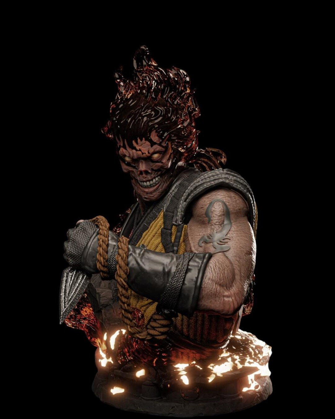 Scorpion /mortal Combat/bust/sculpture/3d Resin Model/collectible ...