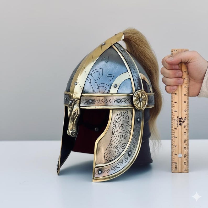 Medieval Horse Rider Helmet Replica, Eomer’s Marshall Helmet, Viking ...