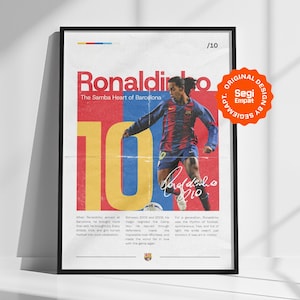 Retro Football Legends Poster Pack | Vintage Soccer Wall Art | Retro ...