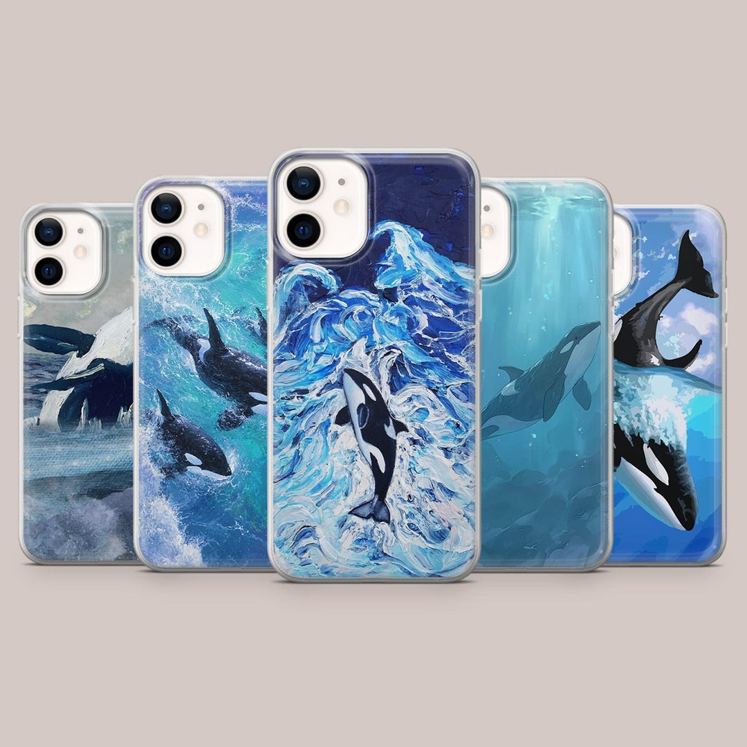 Orca Phone Case Killer Whale Shark Cover for iPhone 17pro, 16, 15, 14 ...