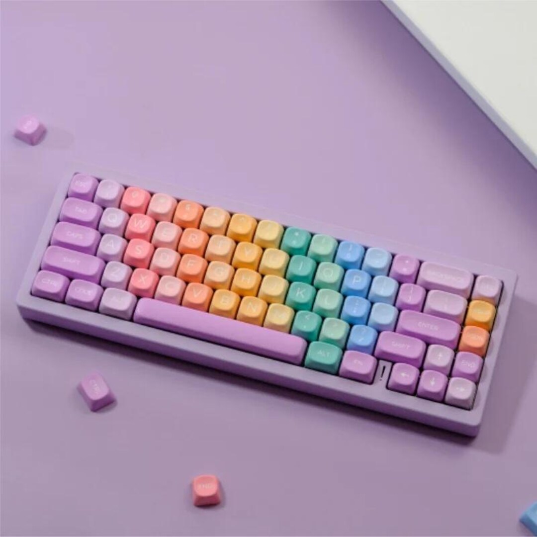 129 Keys Gummy Candy Artisan Keycap Set | MOA Style PBT Keycaps ...