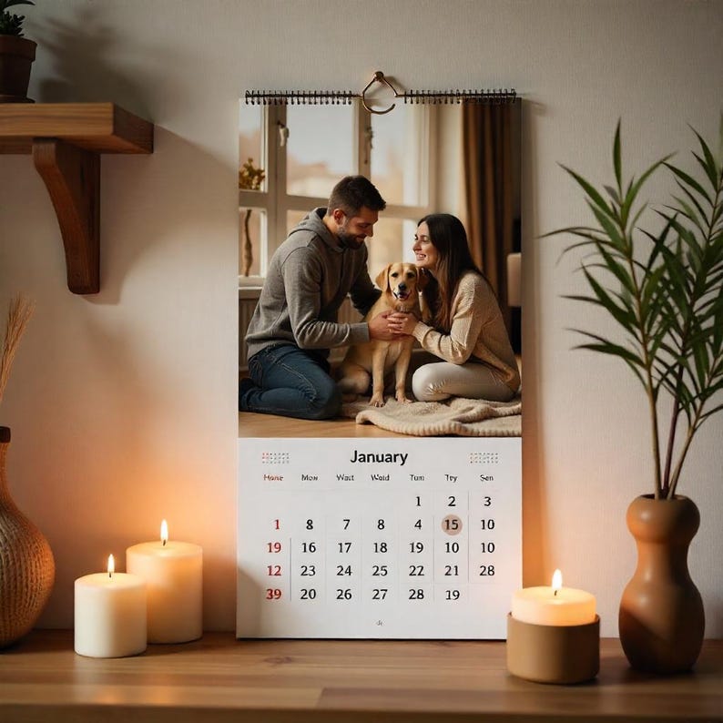 Custom Wall Calendar 2026 for Couples, Personalized Valentine’s Gift ...