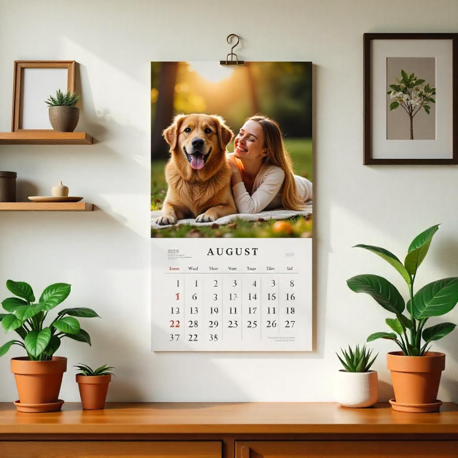 Custom Wall Calendar 2026 for Couples, Personalized Valentine’s Gift ...