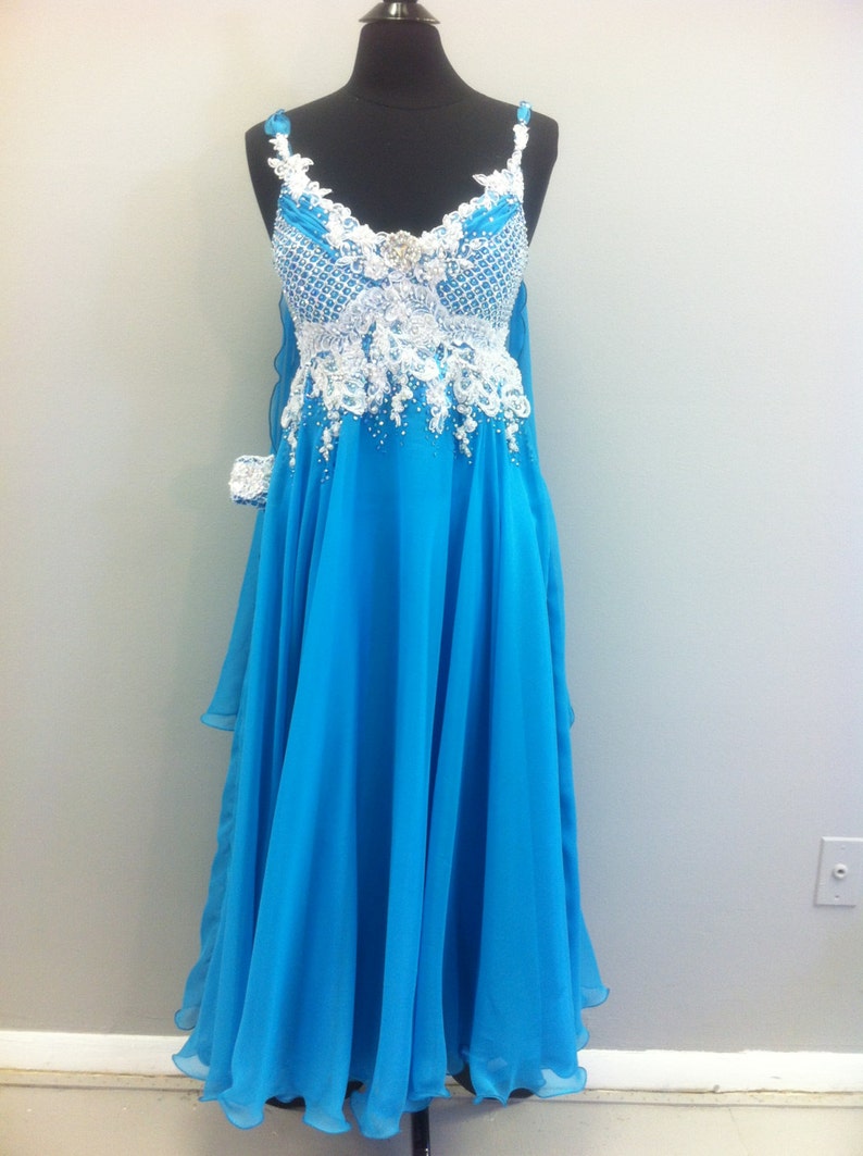 Light Blue Ballroom Dance Dress Ballroom Dance Dresses for Smooth Dance ...