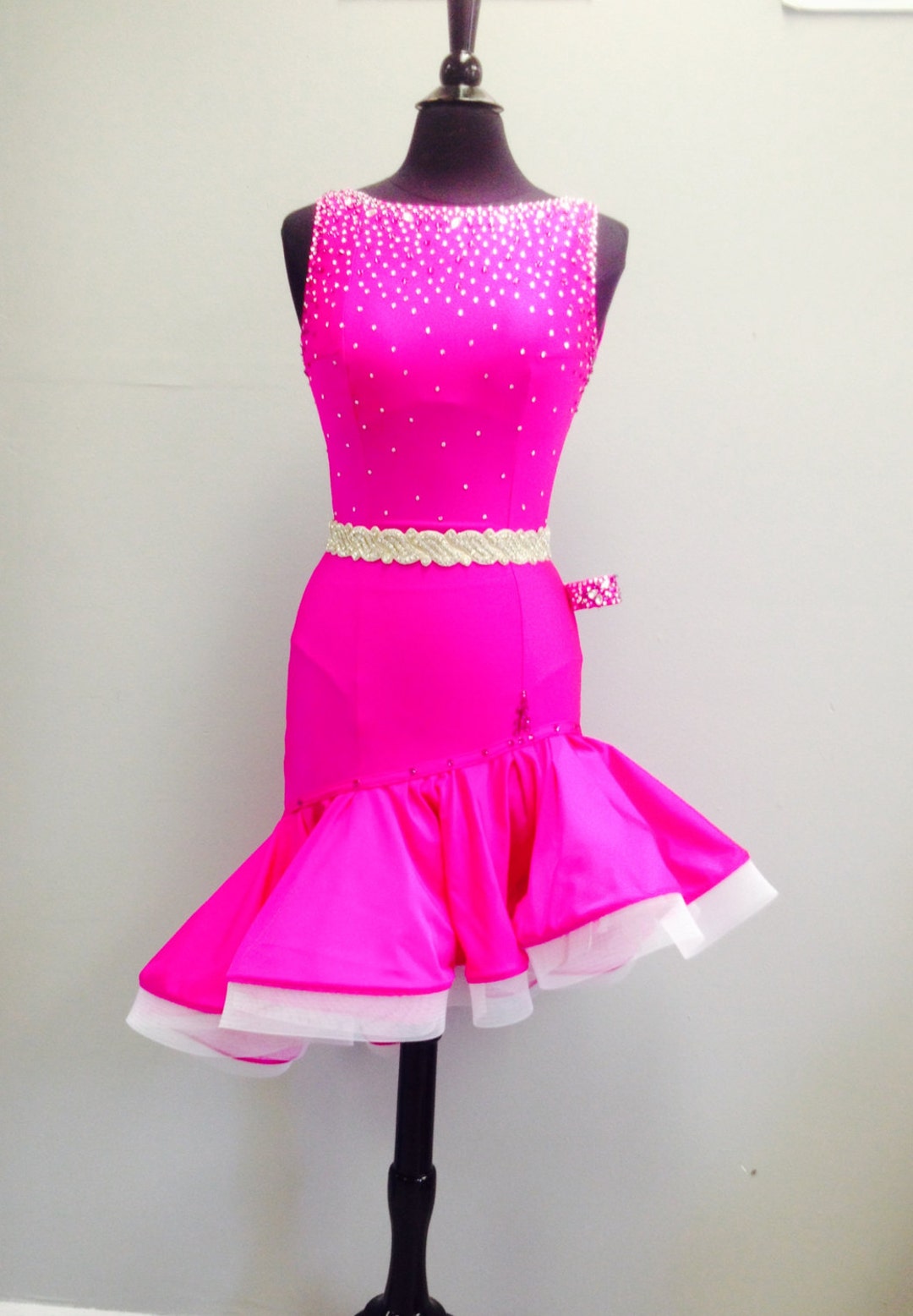 Pink Latin Dance Dress Latin Dance Dresses - Etsy