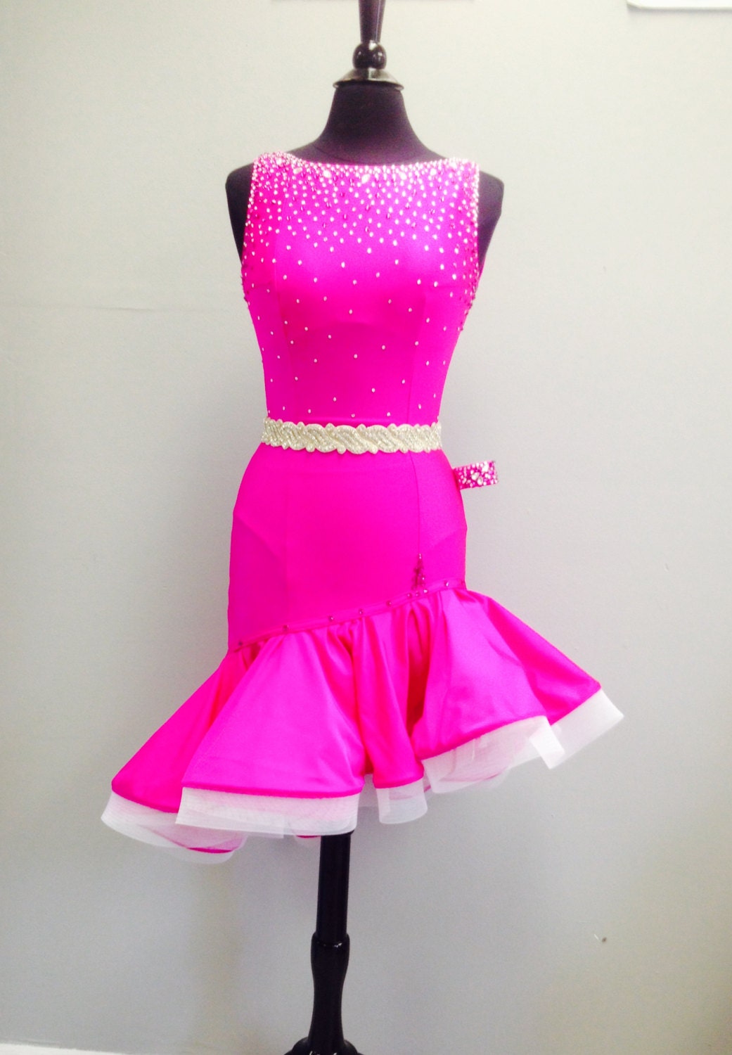 Pink Latin Dance Dress Latin Dance Dresses | Etsy