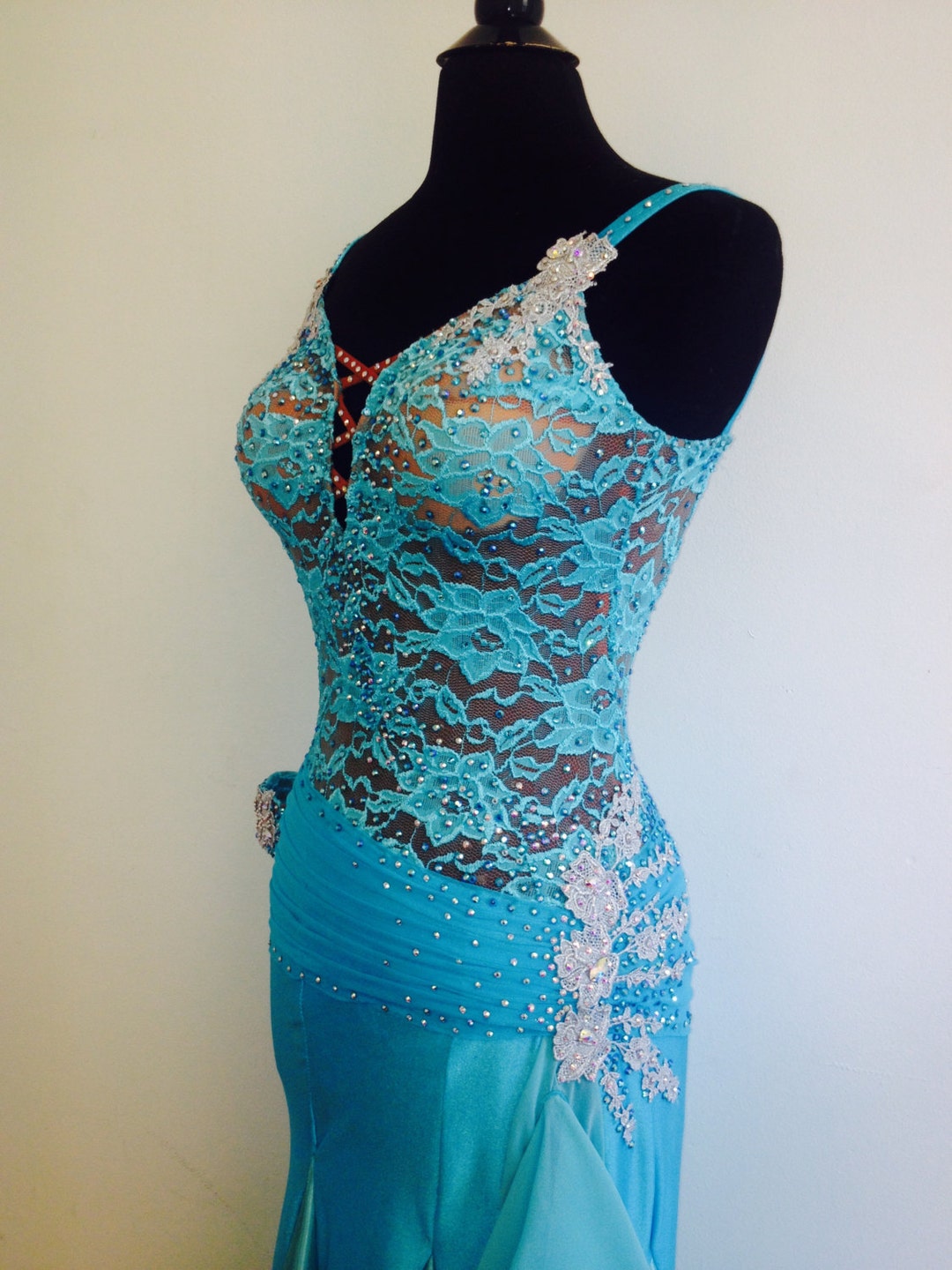 Blue Dance Dress Smooth Dance Dresses - Etsy