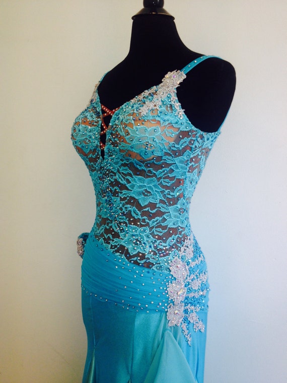 Blue Dance Dress Smooth Dance Dresses | Etsy