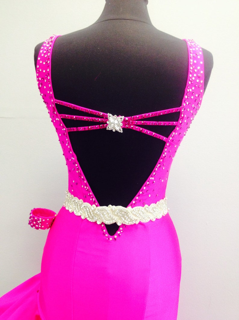 Pink Latin Dance Dress Latin Dance Dresses | Etsy