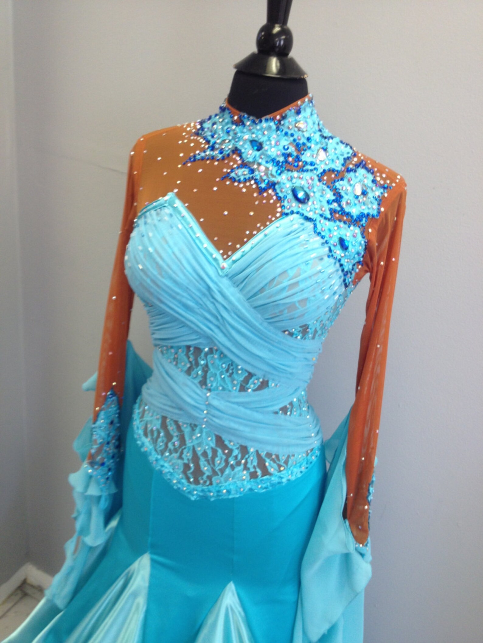 Blue Ballroom Gown Dance Ballroom Dresses - Etsy