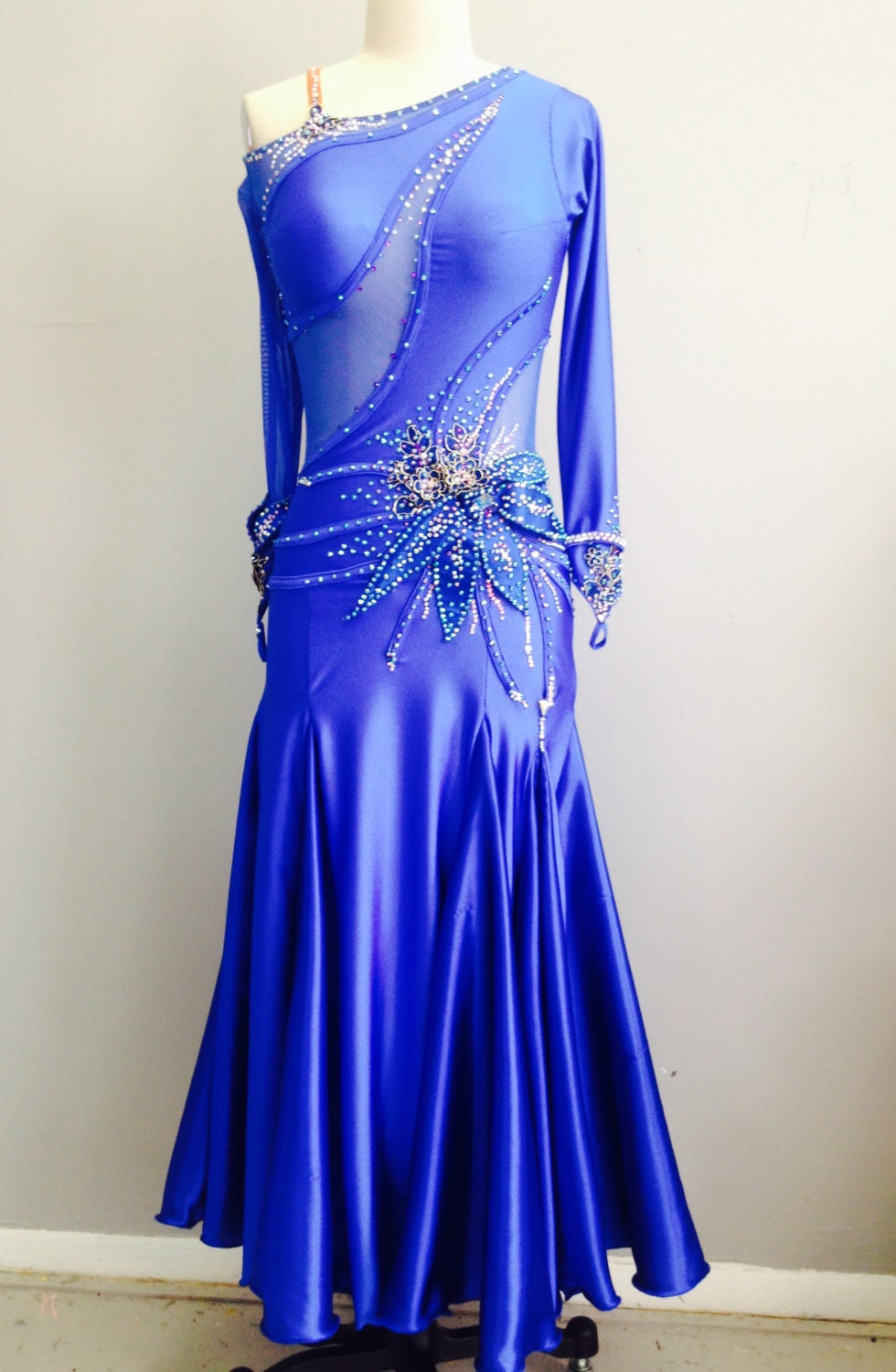 Blue Dance Dress! Free Shipping! Smooth Dance Dresses Blue! Blue ...