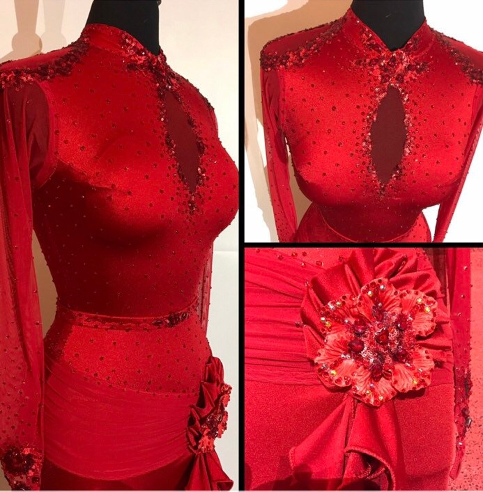 Sexy Red Dance Dress Red Latin Dance Dresses Dance Latin Dress Red - Etsy