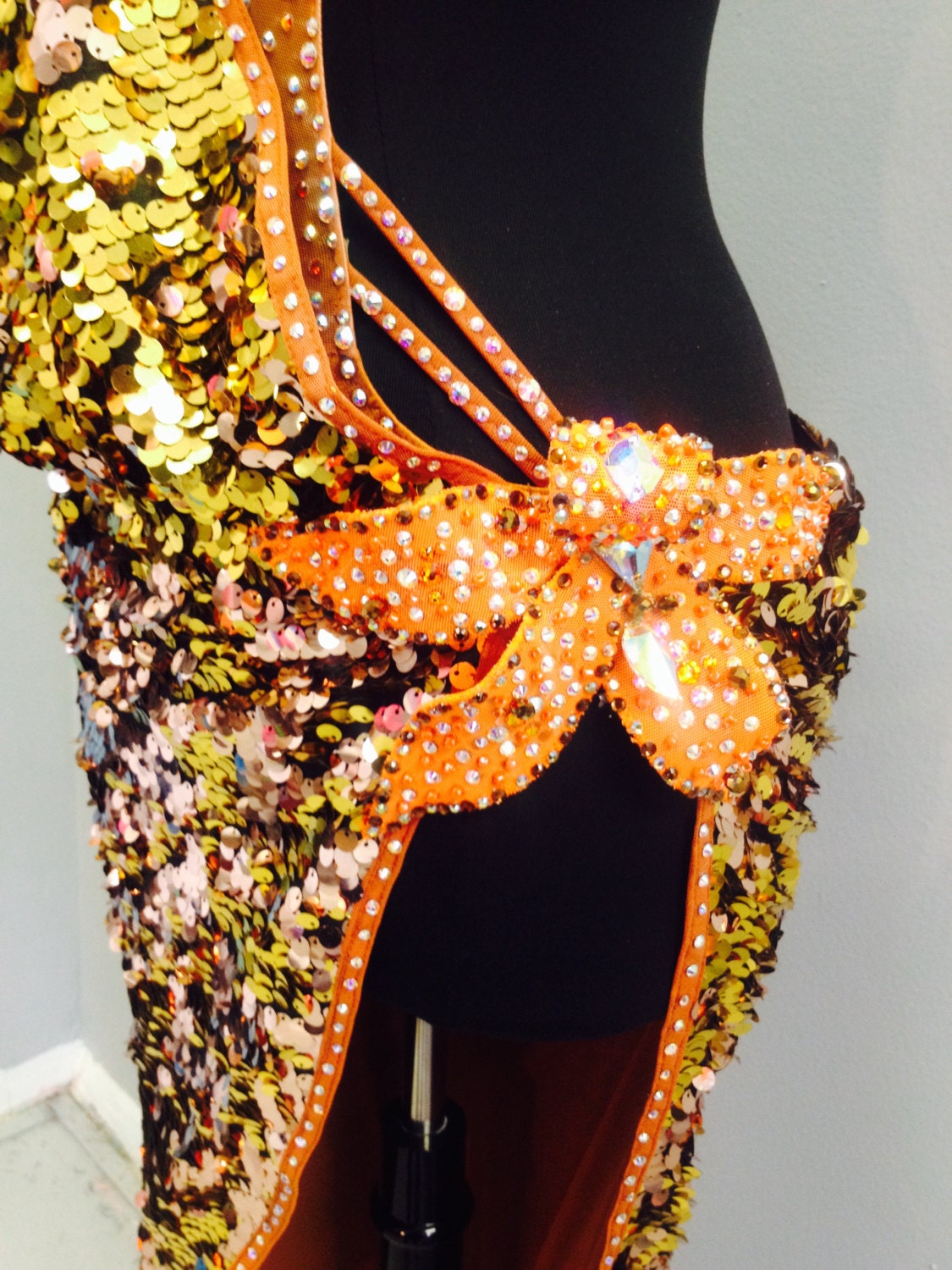 Gold Dance Latin Dress - Etsy