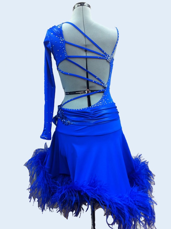 Blue Latin Dance Dresses