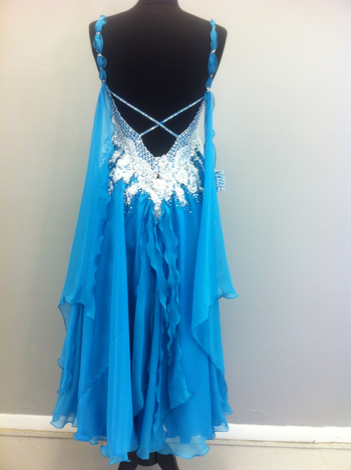 Light Blue Ballroom Dance Dress Ballroom Dance Dresses for Smooth Dance ...