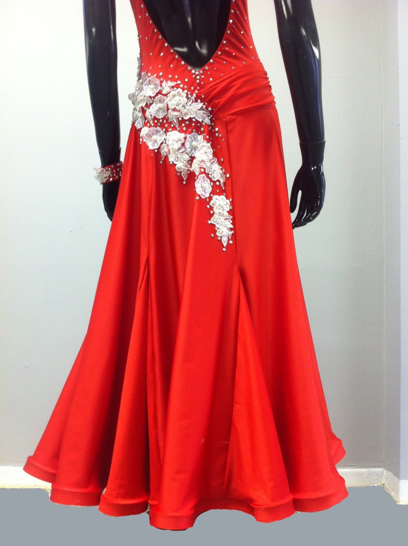Red Ballroom Dance Dresses Red Dance Dress for Smooth Dance Program - Etsy