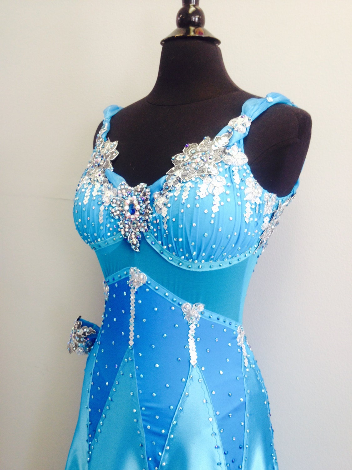 Blue Dance Dress for Smooth Program Ballroom Dance Dresses - Etsy Canada