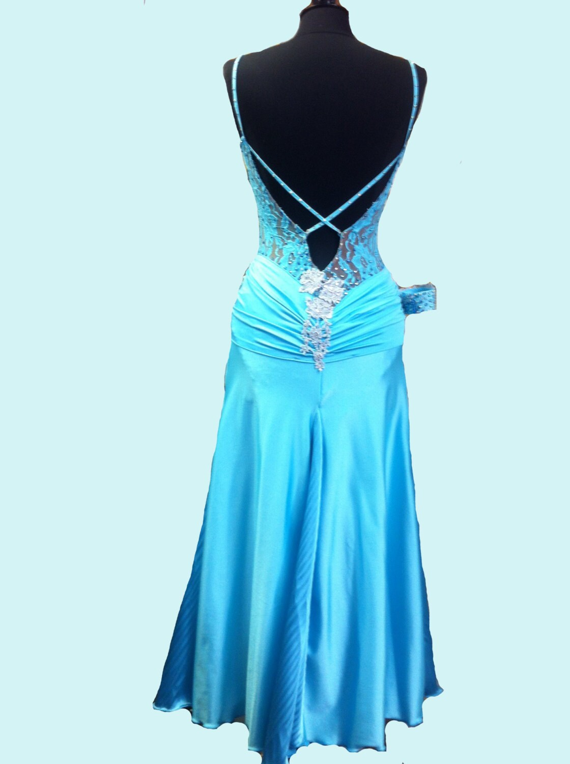 Blue Dance Dress Smooth Dance Dresses | Etsy