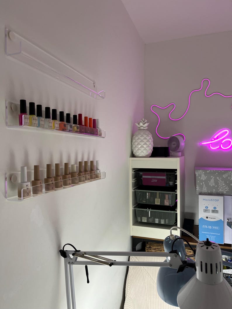 Wall-mounted Gel Polish Rack Nail Polish Display Shelves for Beauty ...