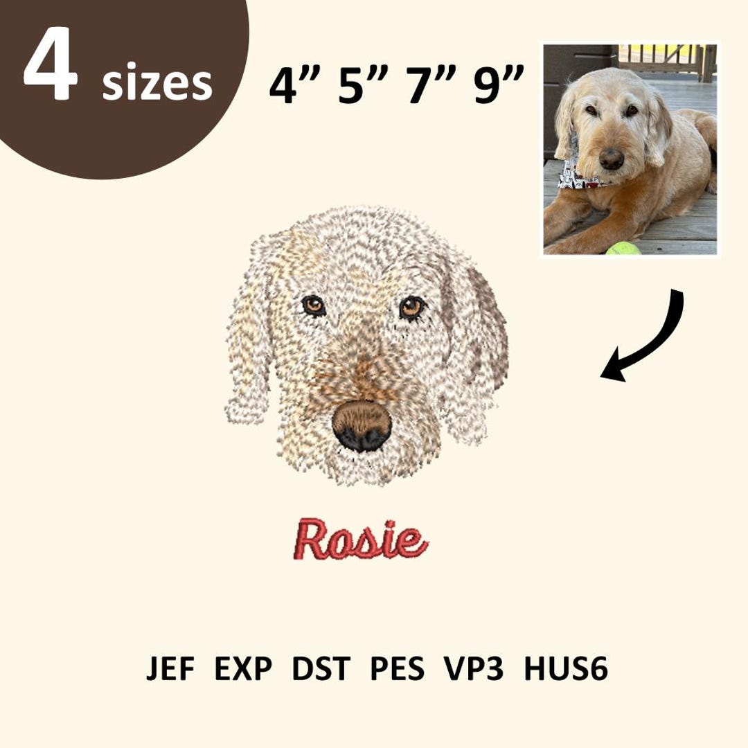 Custom Pet Embroidery With Name, Personalized Dog Embroidery File, Pet ...