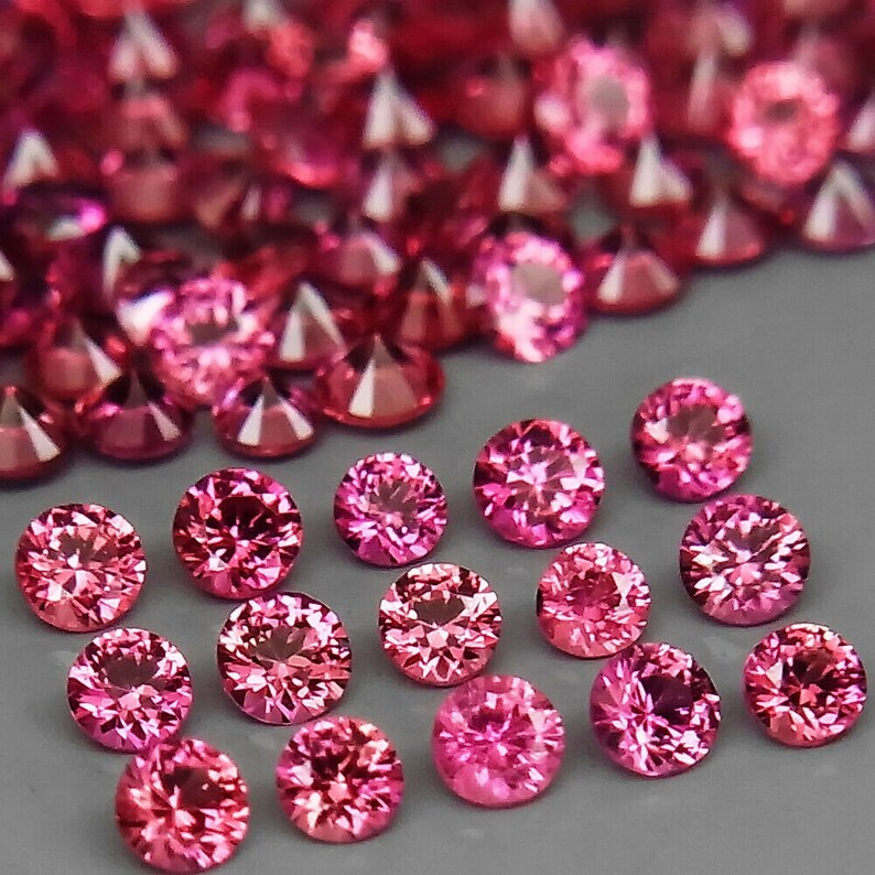 Pink Spinel 1.2mm 2mm Spinel Spinel Round Melee August - Etsy