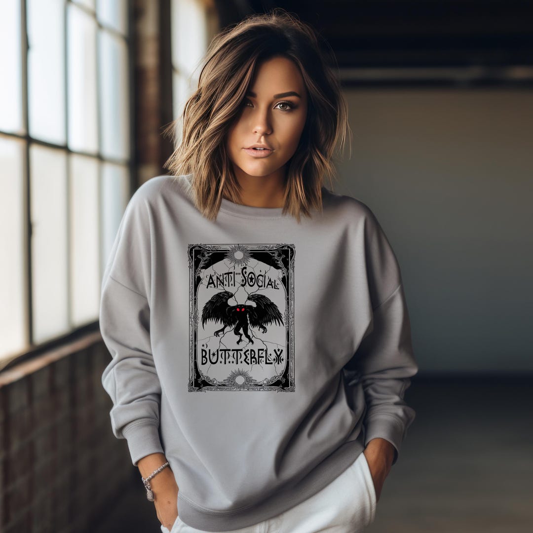 Mothman Sweatshirt | Spooky Cryptid Apparel | Mysterious Legend Gift - Etsy