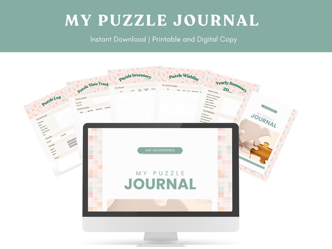 Jigsaw Puzzle Log Book/ Tracker Printable – Puzzling Time Tracker ...