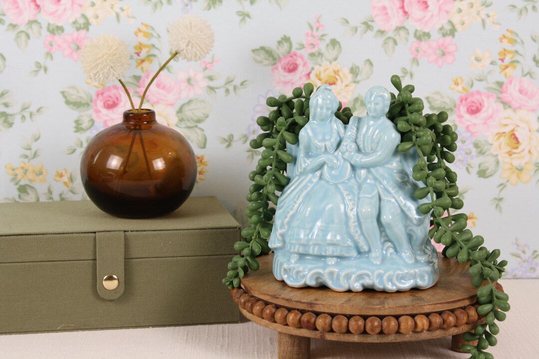 Cameron Clay Courting Couple Planter – Mid Century Romantic Decor - Etsy