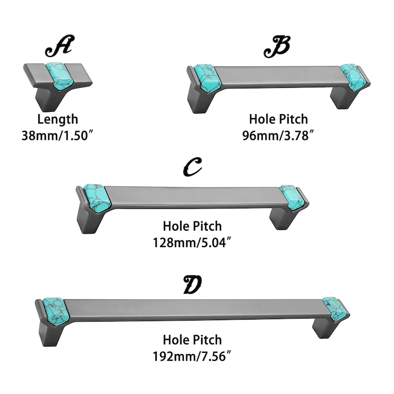 Turquoise Dresser Pulls, Kitchen Cabinet Knobs and Handles, Wardrobe ...