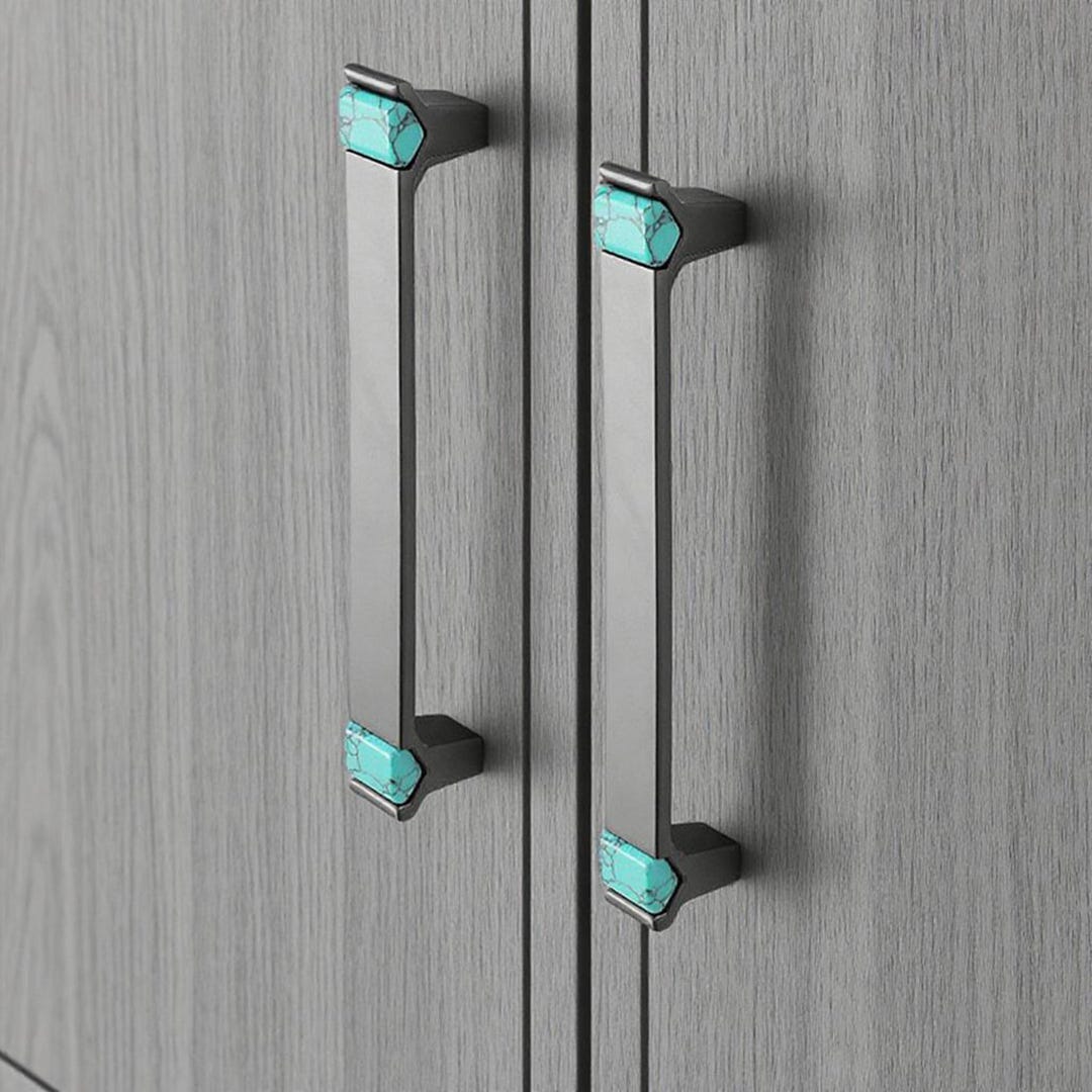 Turquoise Dresser Pulls, Kitchen Cabinet Knobs and Handles, Wardrobe ...